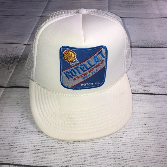 Accessories | Vintage Shell Rotella T Oil Mesh Trucker Hat Large Patch ...